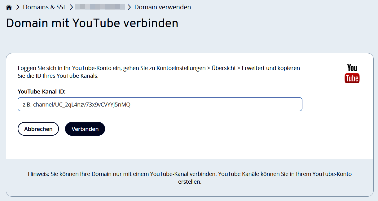 YouTube: Domain für den eigenen Kanal einrichten - IONOS AT