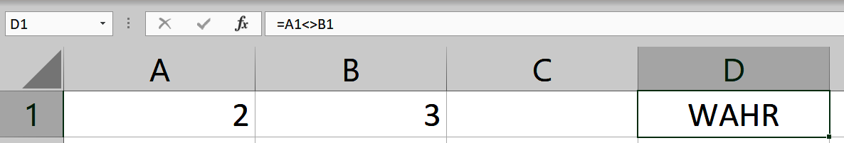 Excel: UNGLEICH-Zeichen verwenden (mit Beispielen) - IONOS AT